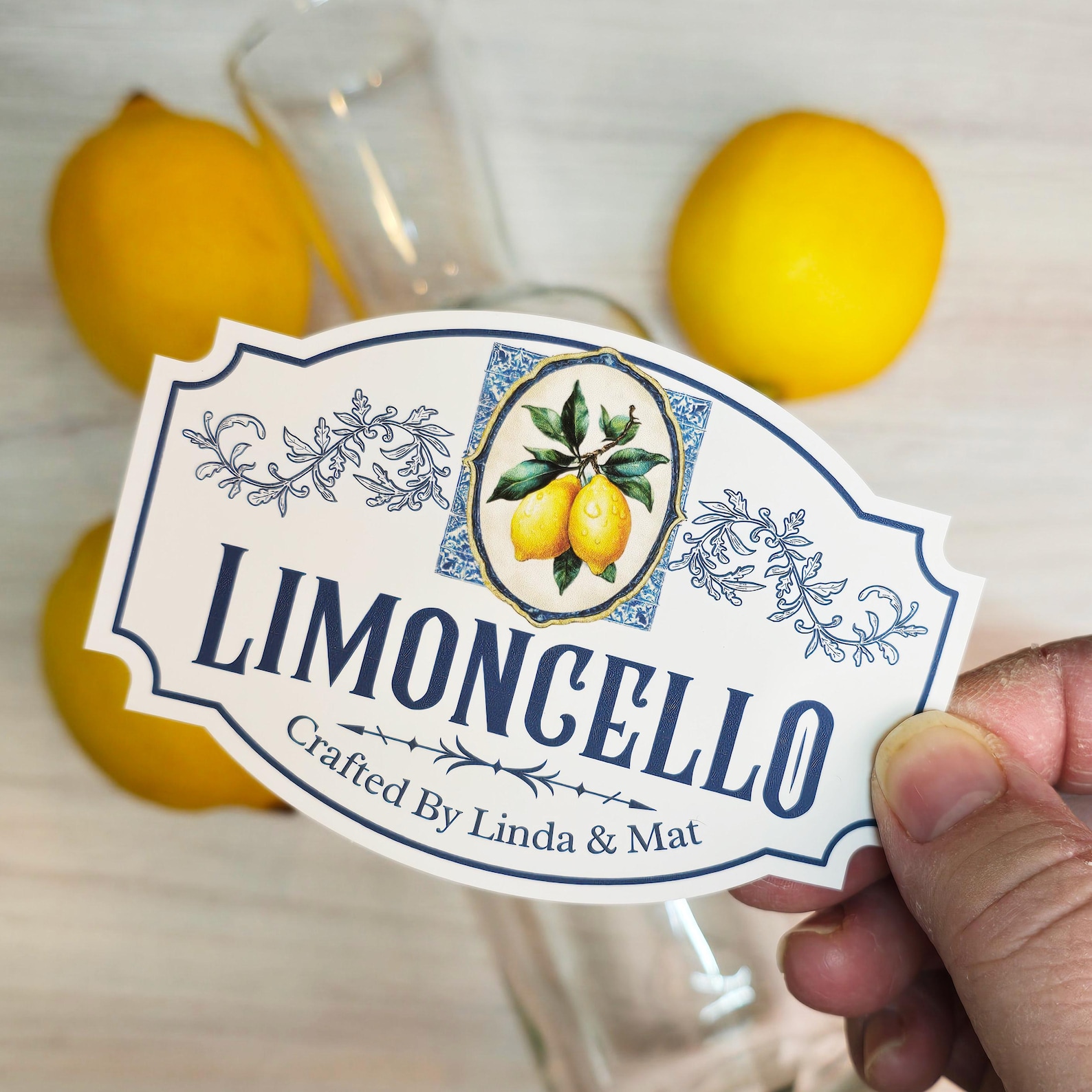 Custom Vintage Limoncello Labels || VL024 - Etsy
