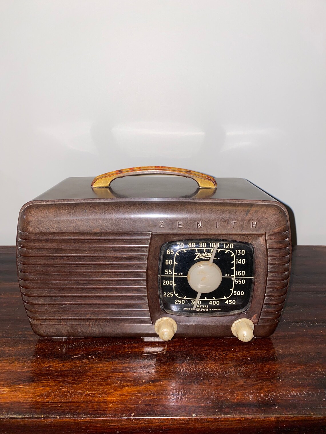 Vintage Zénith Tube Radio Large Dial Bakelite Restored 1940s | Etsy
