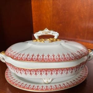 Antique Royal Worcester Tureen With Under Plate Gold Gilded Elephant ...