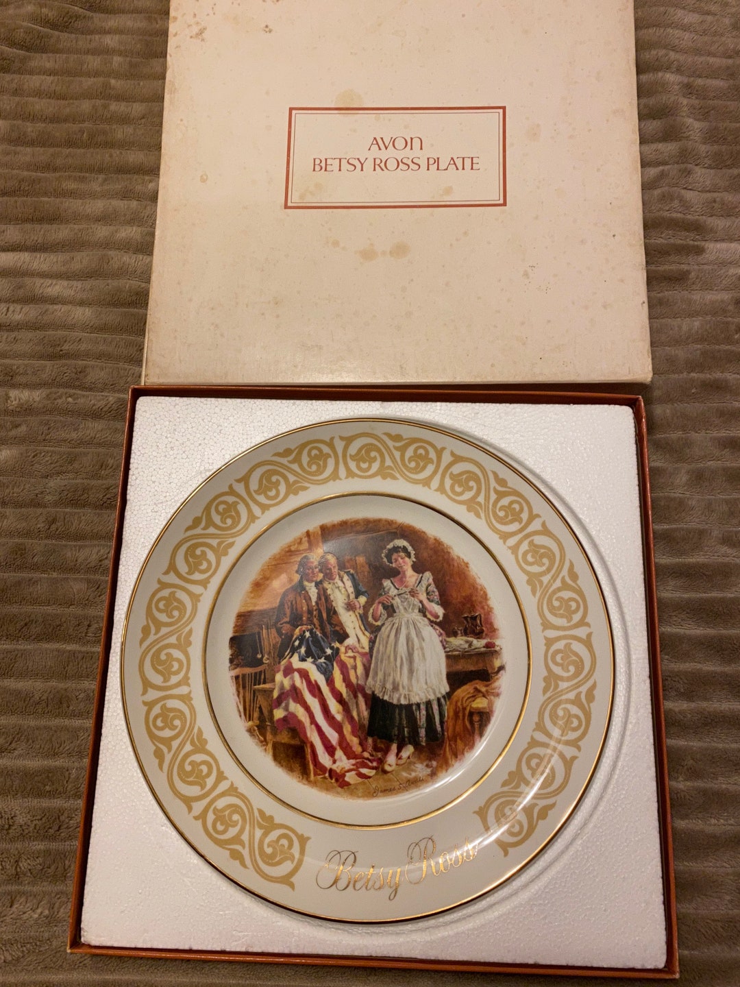 Avon Collectible Betsy Ross Plate 8.75” Wide - Etsy