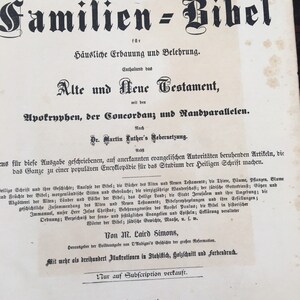 Antiquarian 1871 William Flint M Laird Simons German Bible Good ...