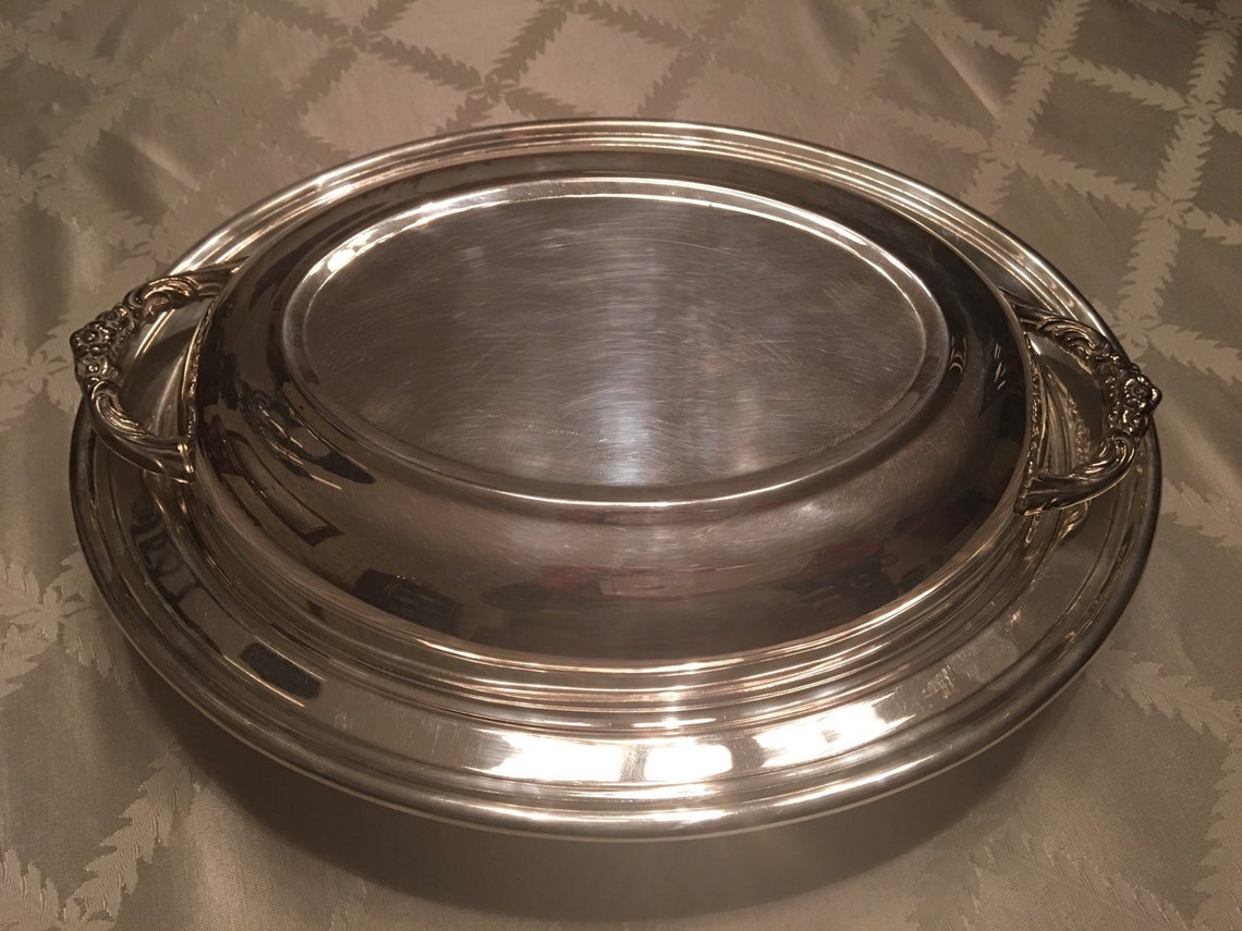 Sheridan Silver Plate Serving Oval Dish - Etsy