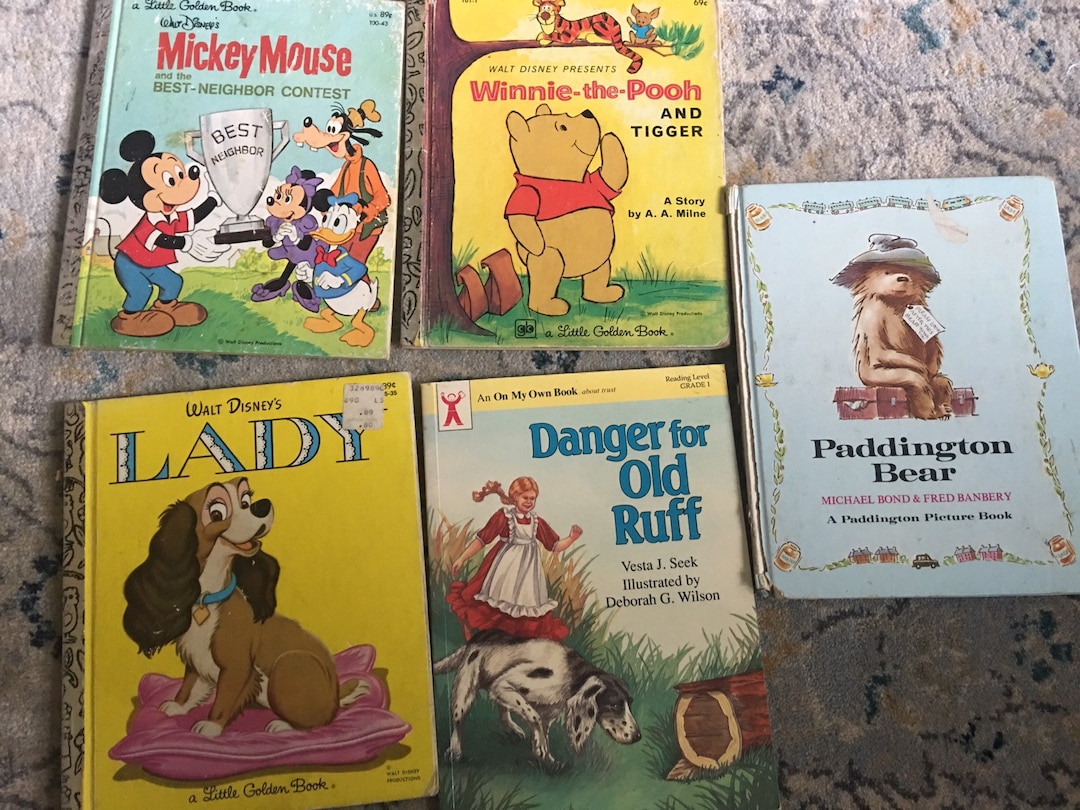 Lot of 5 Children's Picture Books 1970s to 1980s 90s Edition Walt ...
