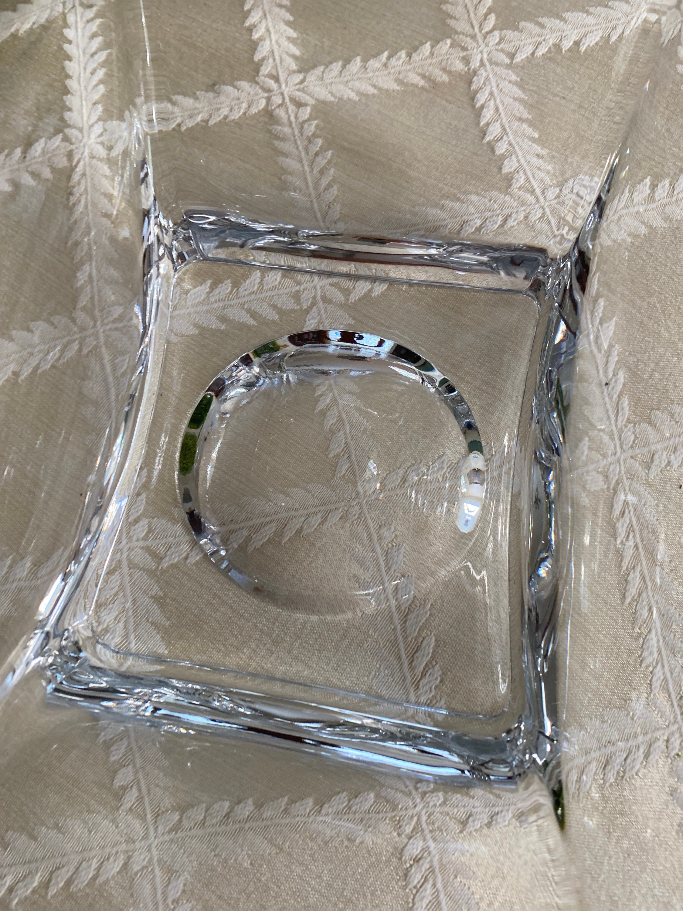 Nambe Rectangular Thick Glass Bowl 13.5 by 7.75 by 3.75 Tall - Etsy