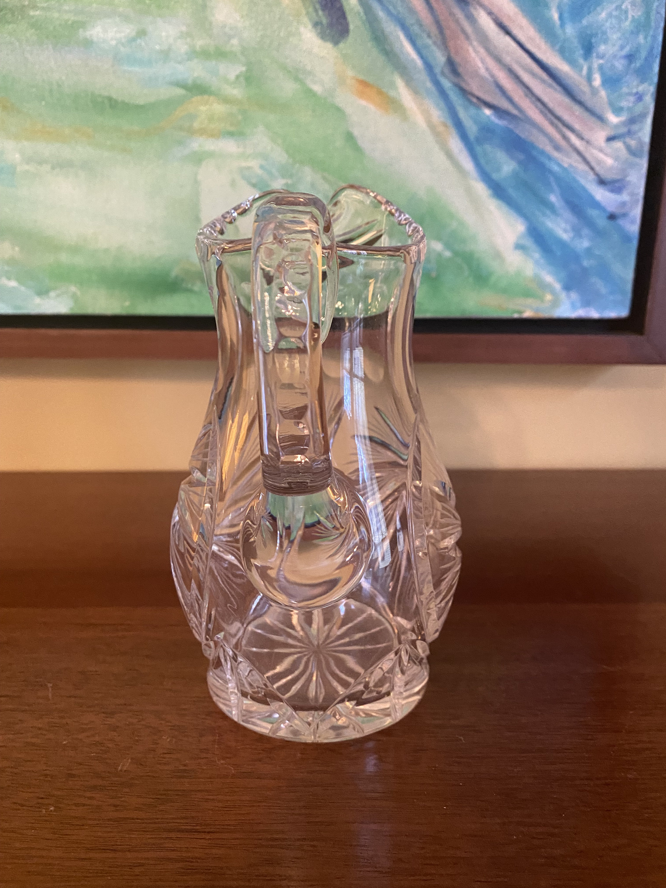 Pressed Etched Glass Milk Jug Juice Server - Etsy