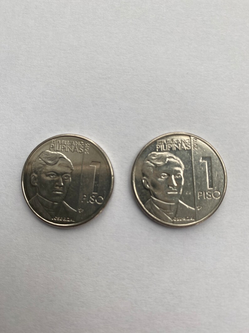 Philippine 1 Peso Coin 2019 Jose Rizal Lot of 2 - Etsy