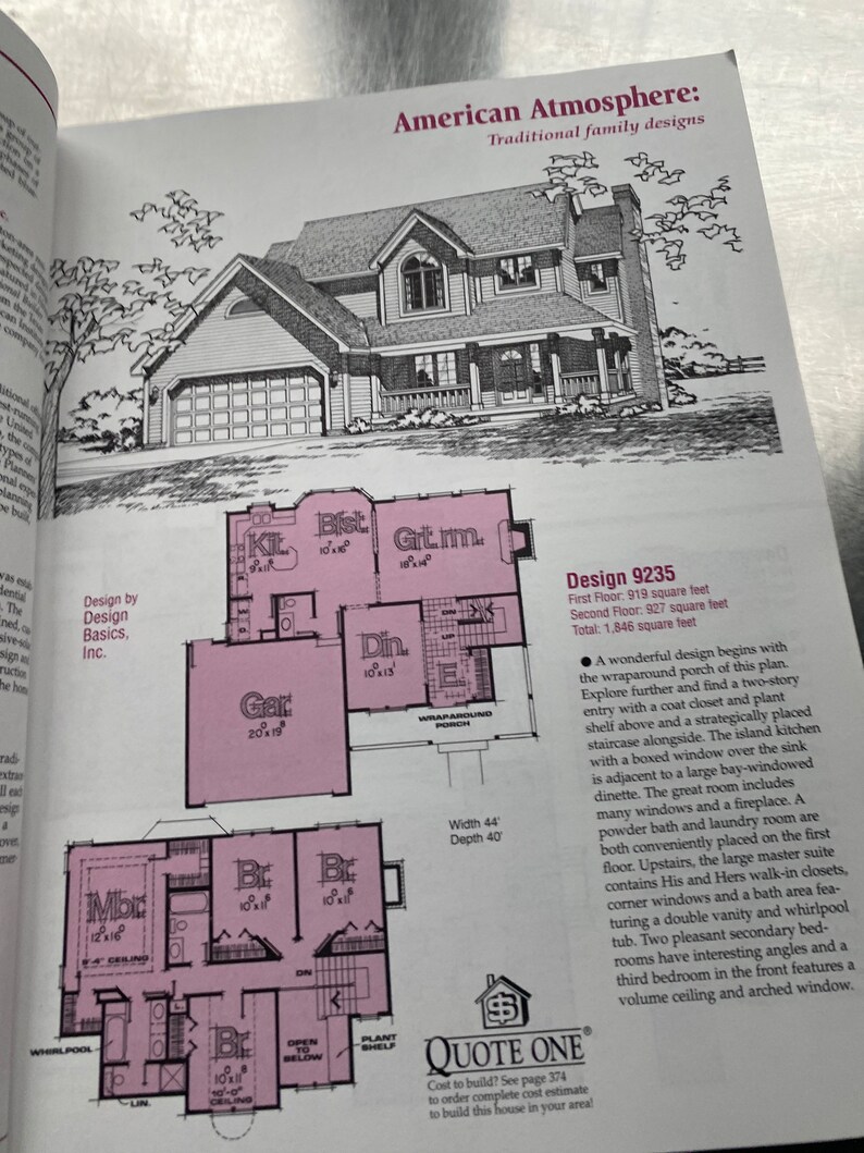 Home Planners Two Story Homes 460 Designs 1996 - Etsy