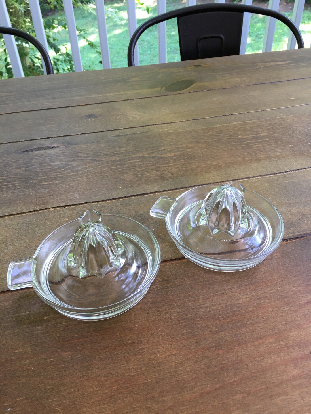 Lot of Two Orange Fruit Juice Glass Presser Extractors - Etsy