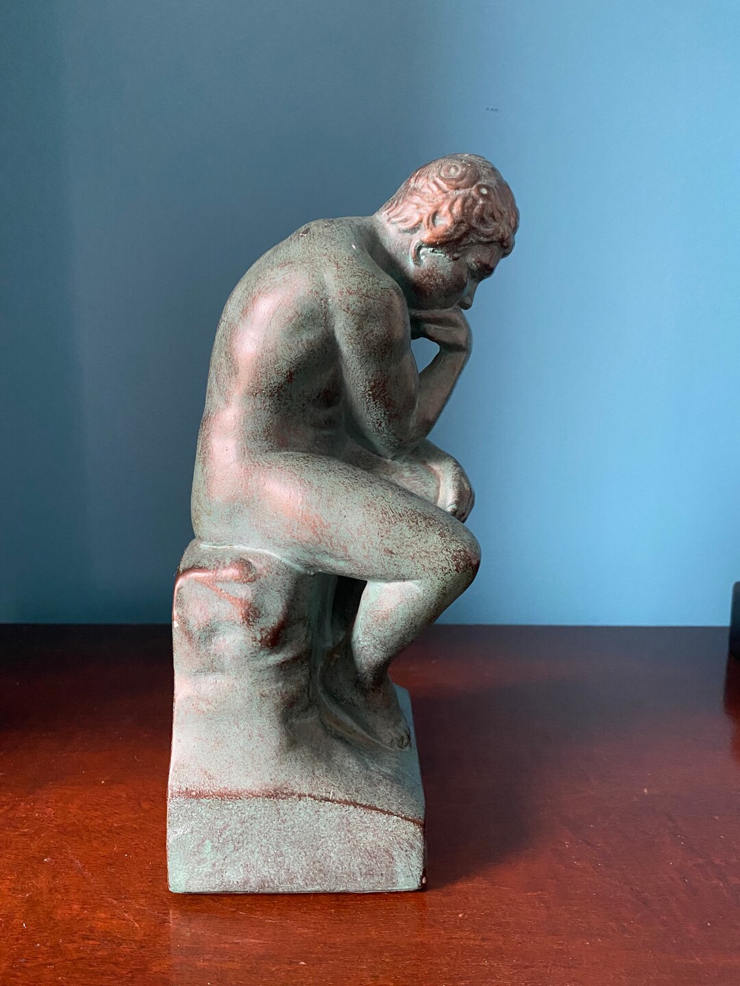 American Alexander Backer the Thinker Hand Painted Made in USA 9.25 ...