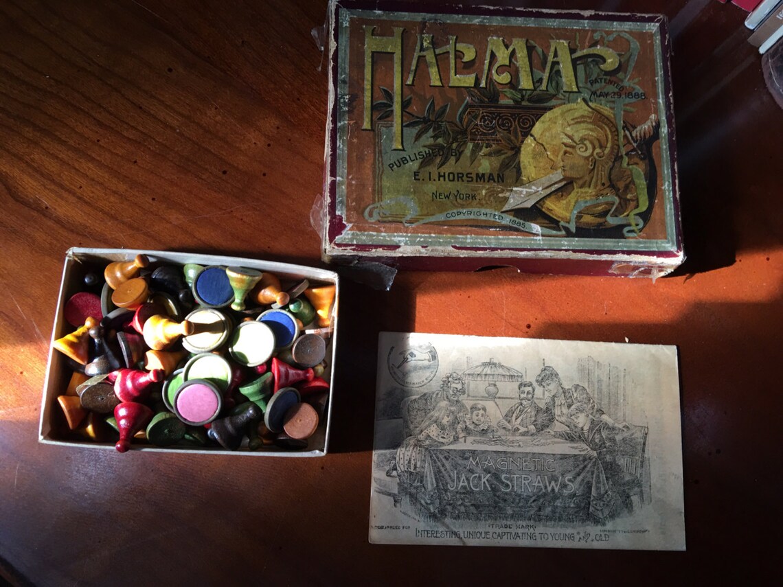 Antique Victorian Halma Checker Board Patented May 1888 - Etsy