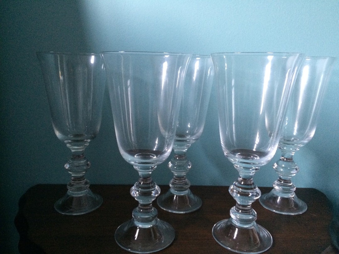 Tall Water Goblet Glasses Lot of 5 - Etsy
