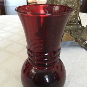 Lot of Three Royal Ruby Anchorglass by Anchor Hocking Vase 6.5" Tall - Etsy