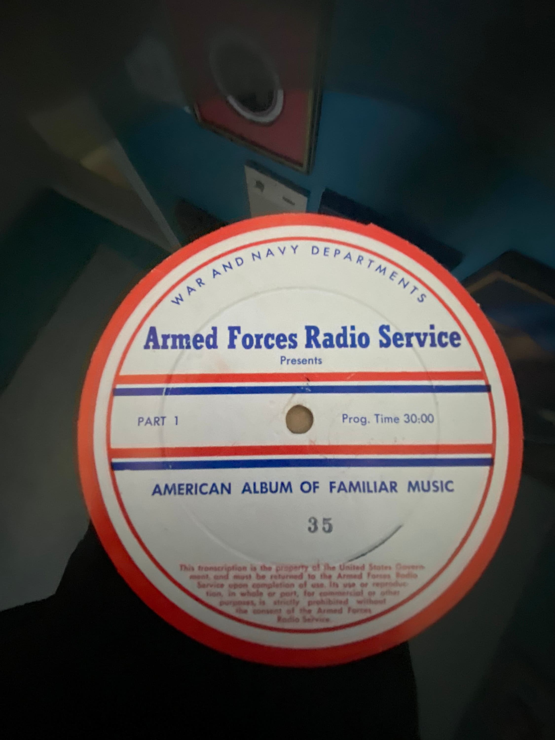 1945 Antique Phono Record Armed Forces Radio Service American - Etsy
