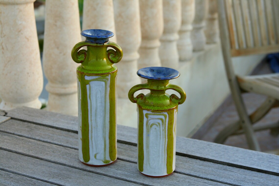 Handmade Ceramic Candlestick Set Pottery Home Decor Table | Etsy