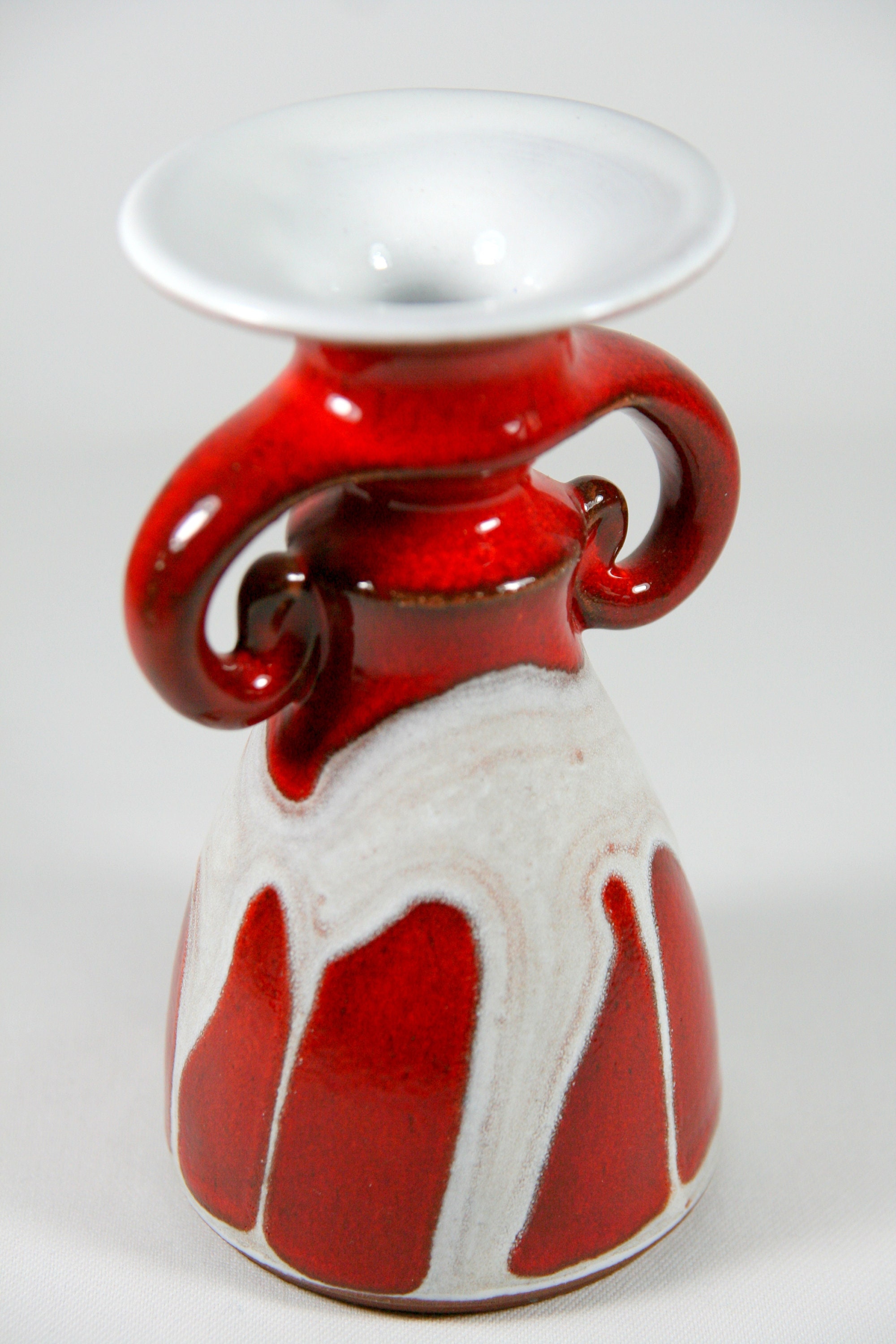 Brigh Red Candlestick Handmade Ceramic Candle Holder Pottery | Etsy