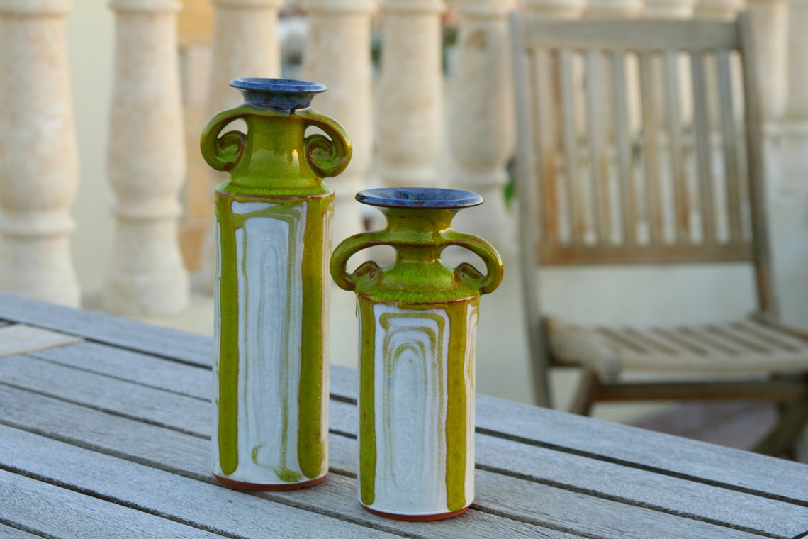 Handmade Ceramic Candlestick Set Pottery Home Decor Table | Etsy