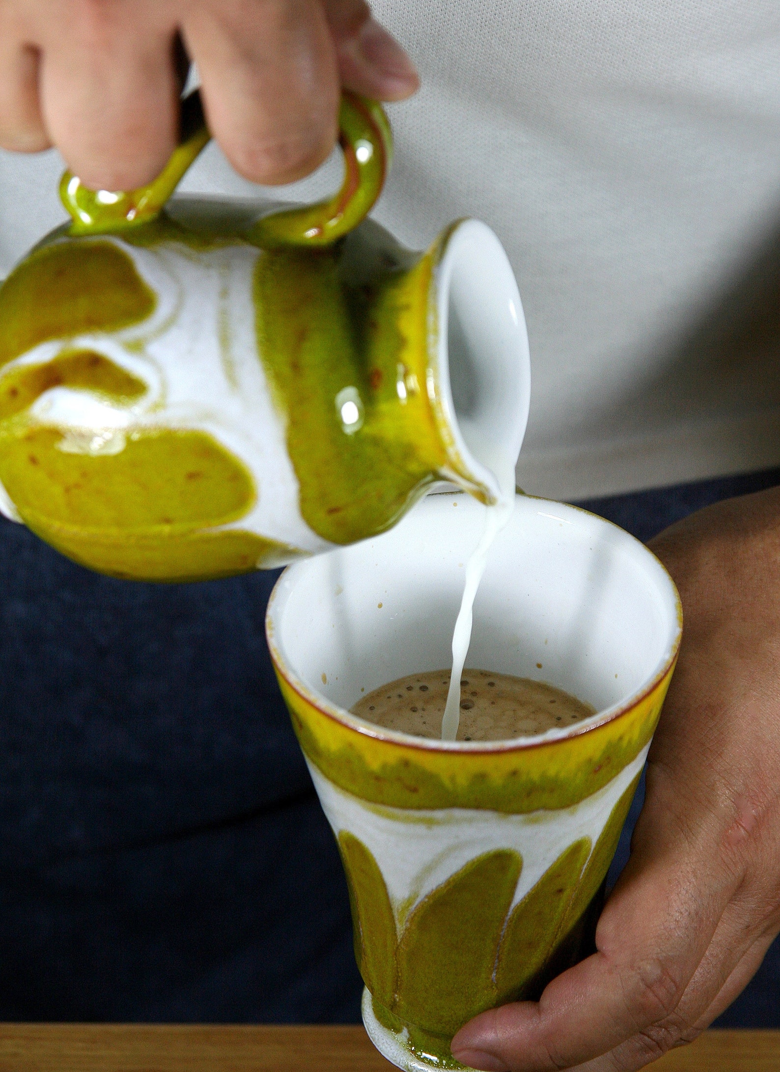 Green Milk Jug Pottery Creamer Sugar and Cream Wheel Thrown | Etsy