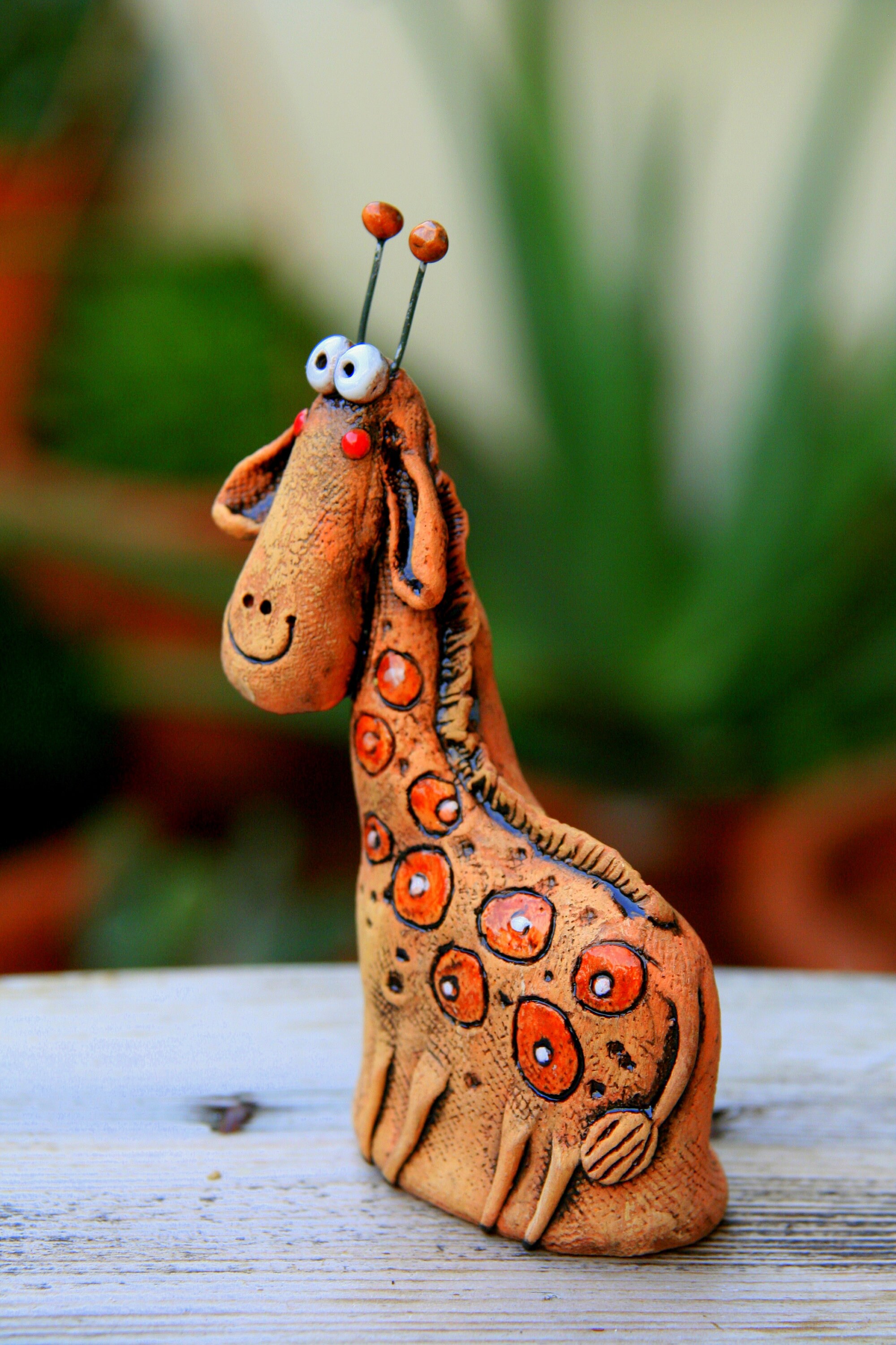 Art & Collectibles Sculpture Small Giraffe Sculpture Pottery Giraffe ...