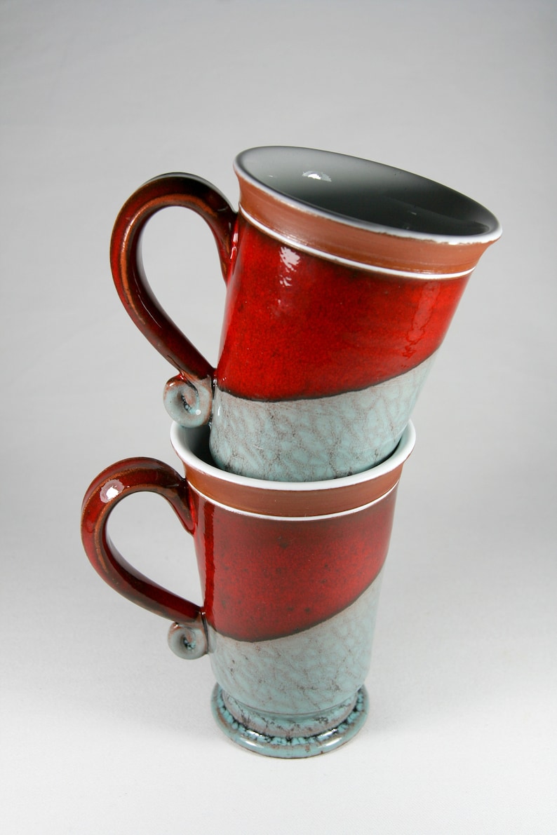Ceramics and Pottery Coffee Mug Red Tea Mug Unique Ceramic - Etsy