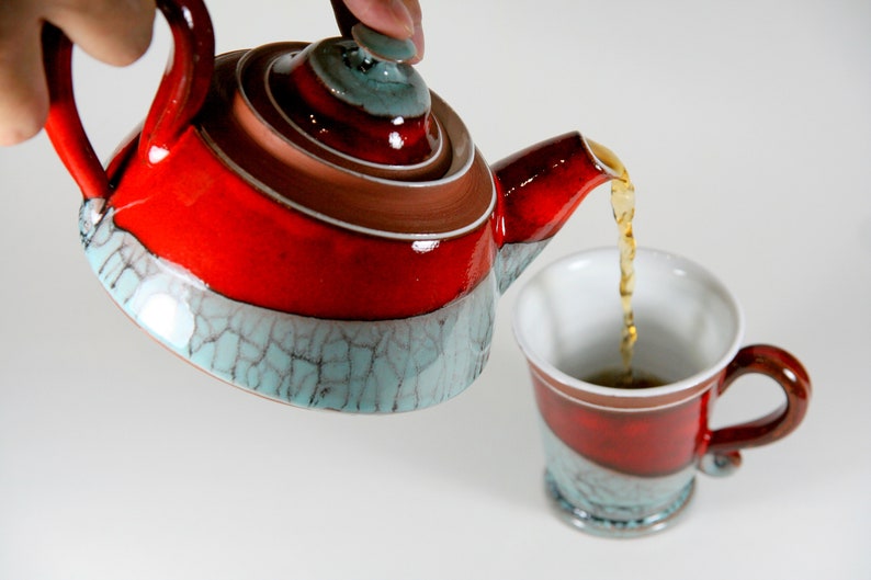 Ceramics and Pottery Coffee Mug Red Tea Mug Unique Ceramic | Etsy