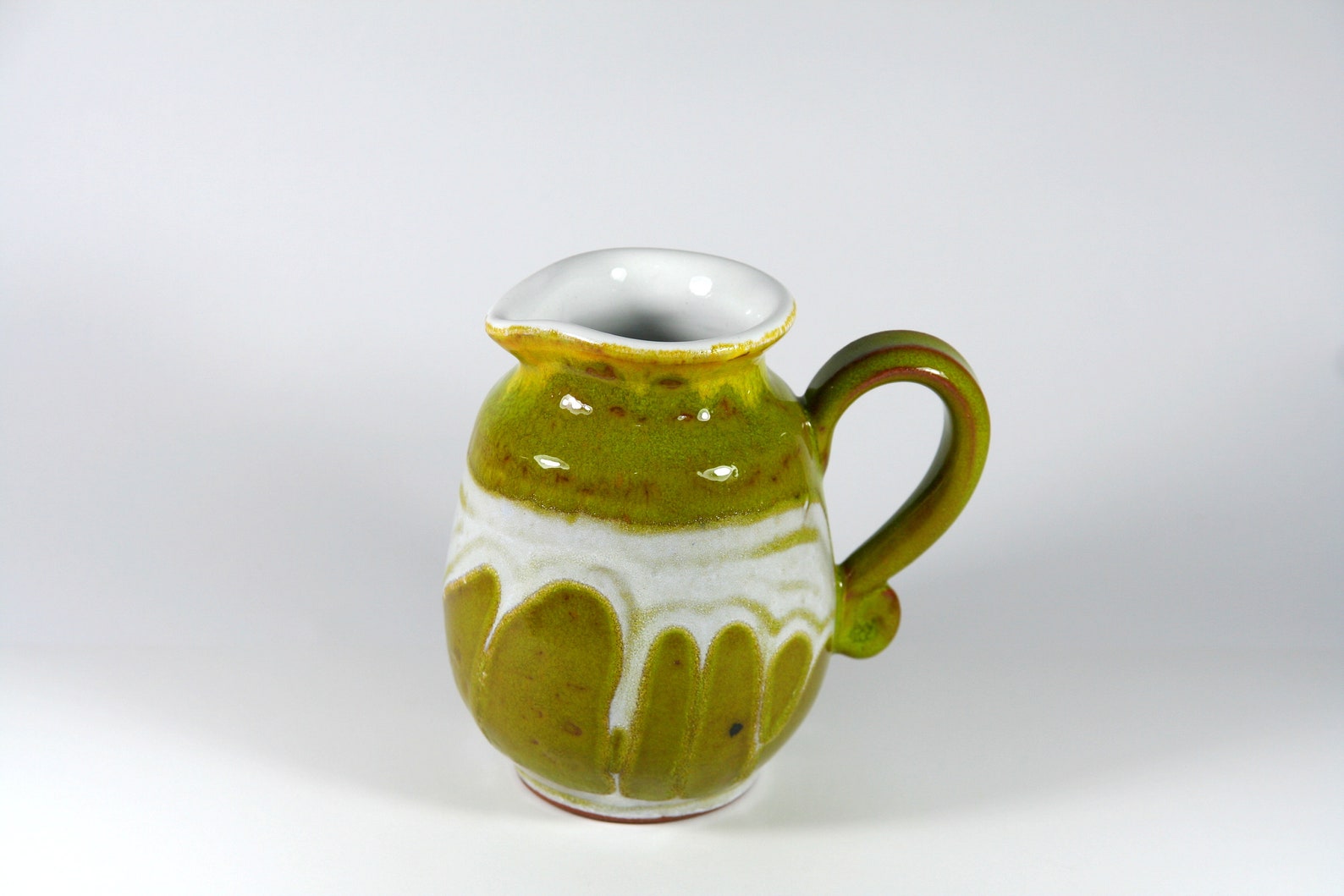 Green Milk Jug Pottery Creamer Sugar and Cream Wheel Thrown | Etsy