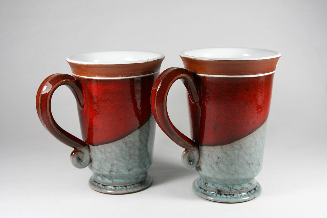 Ceramics and Pottery Coffee Mug, Red Tea Mug, Unique Ceramic Mug, Cute ...