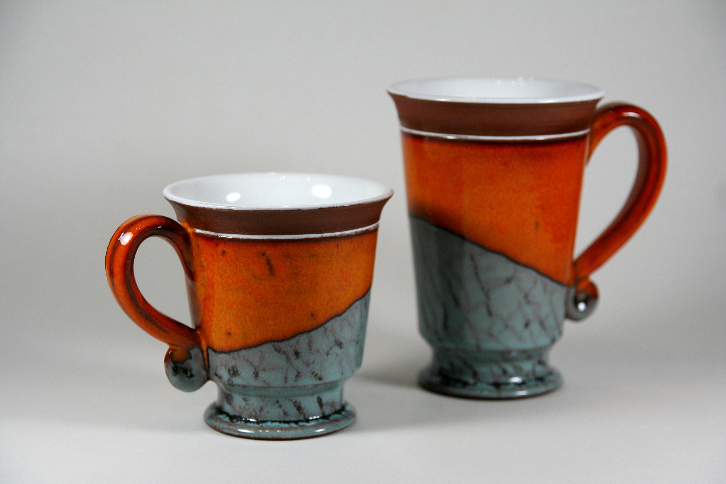 Unique Wheel Thrown Mug Raku mug Christmas gift for her | Etsy