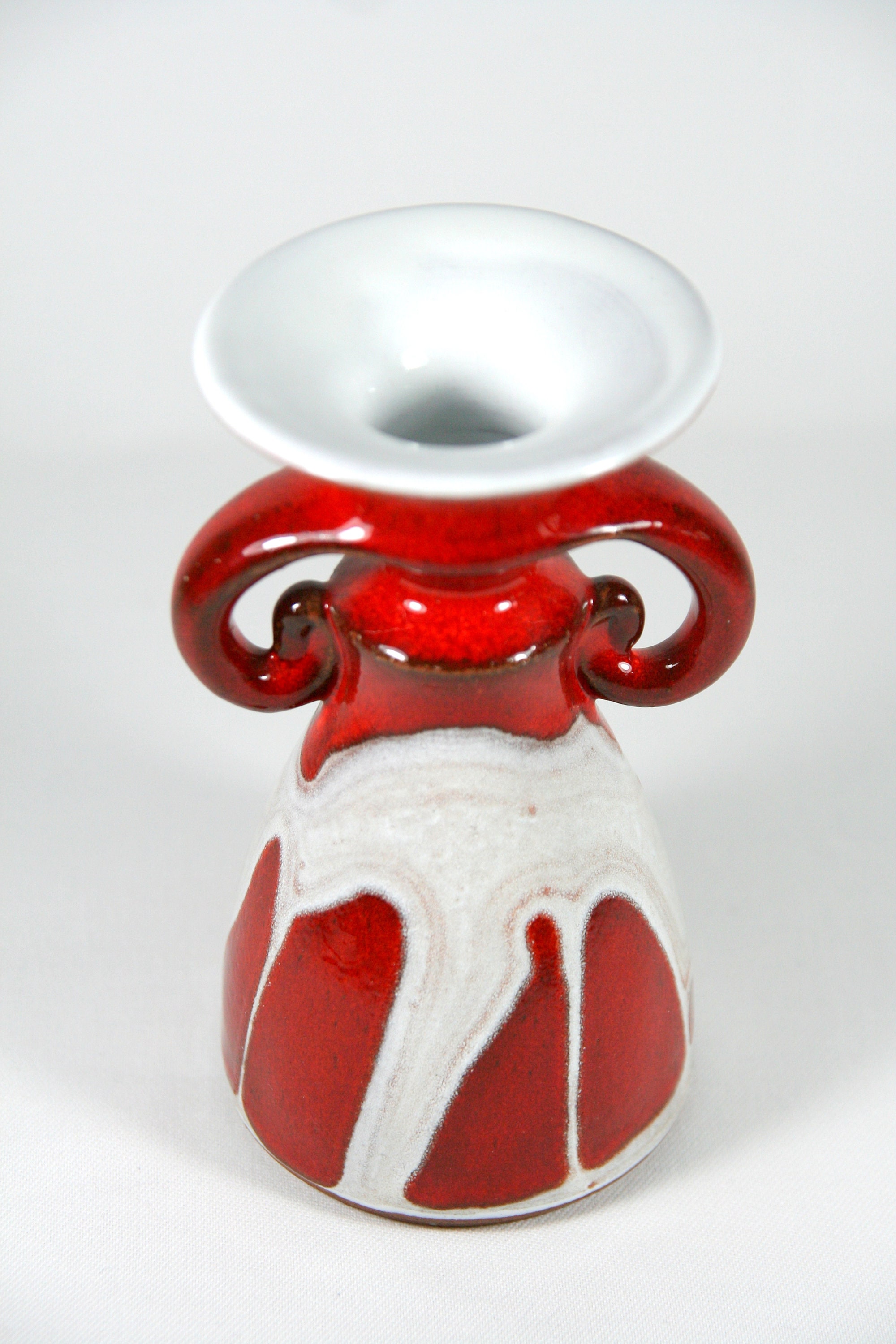 Brigh Red Candlestick Handmade Ceramic Candle Holder Pottery | Etsy