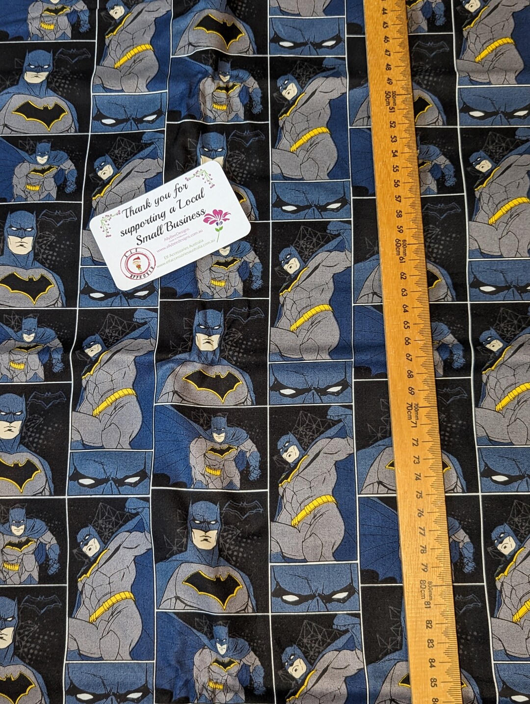 Batman Comic Layout- 100% Cotton - Fabric Destash - Etsy Australia