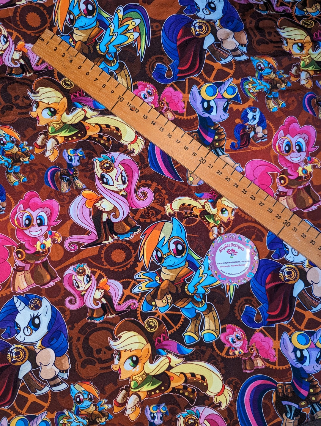 Inspired Steampunk My Little Pony Brown Custom Cotton Lycra Print ...