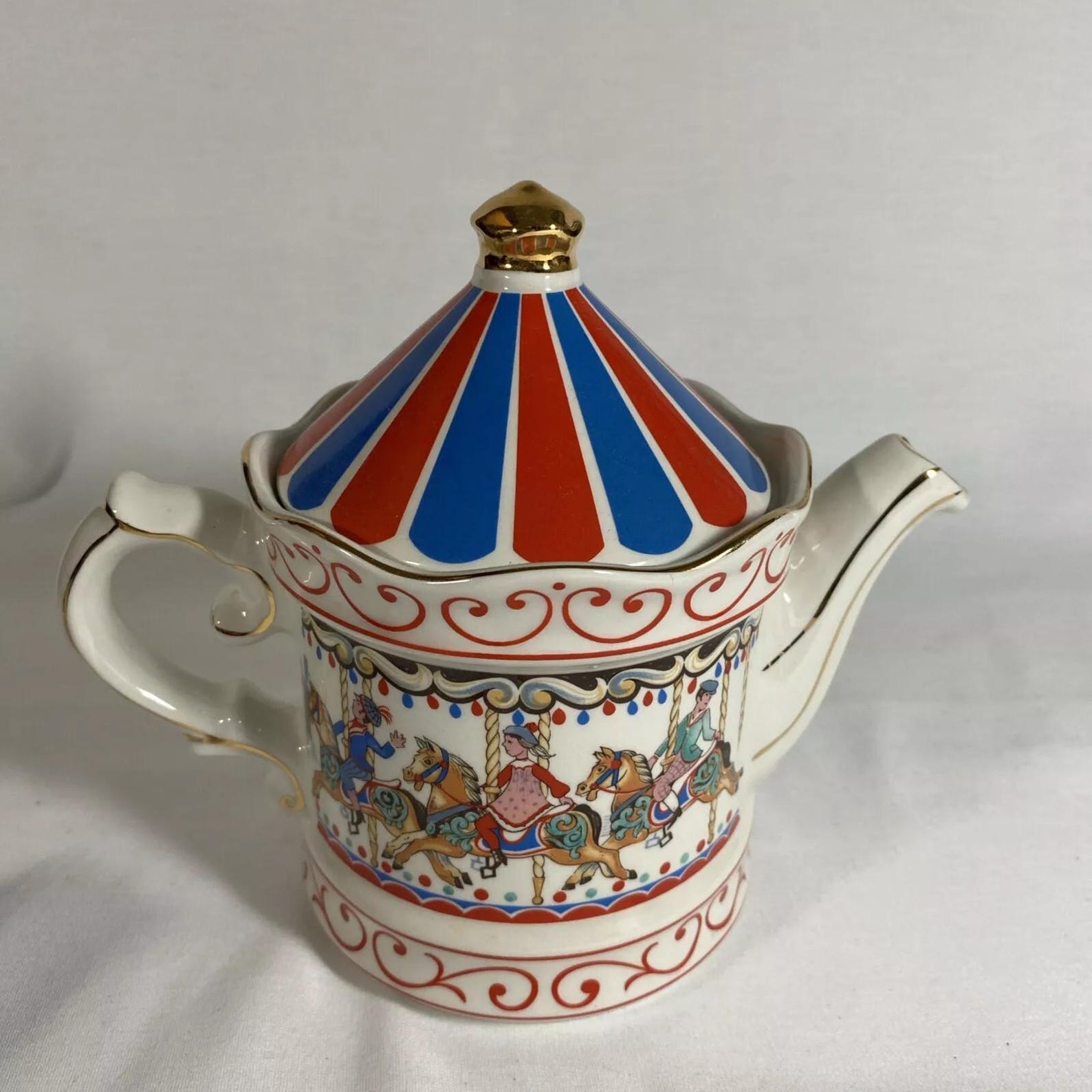 Vintage Sadler Edwardian Entertainments Carousel Horses Teapot #2005895 ...