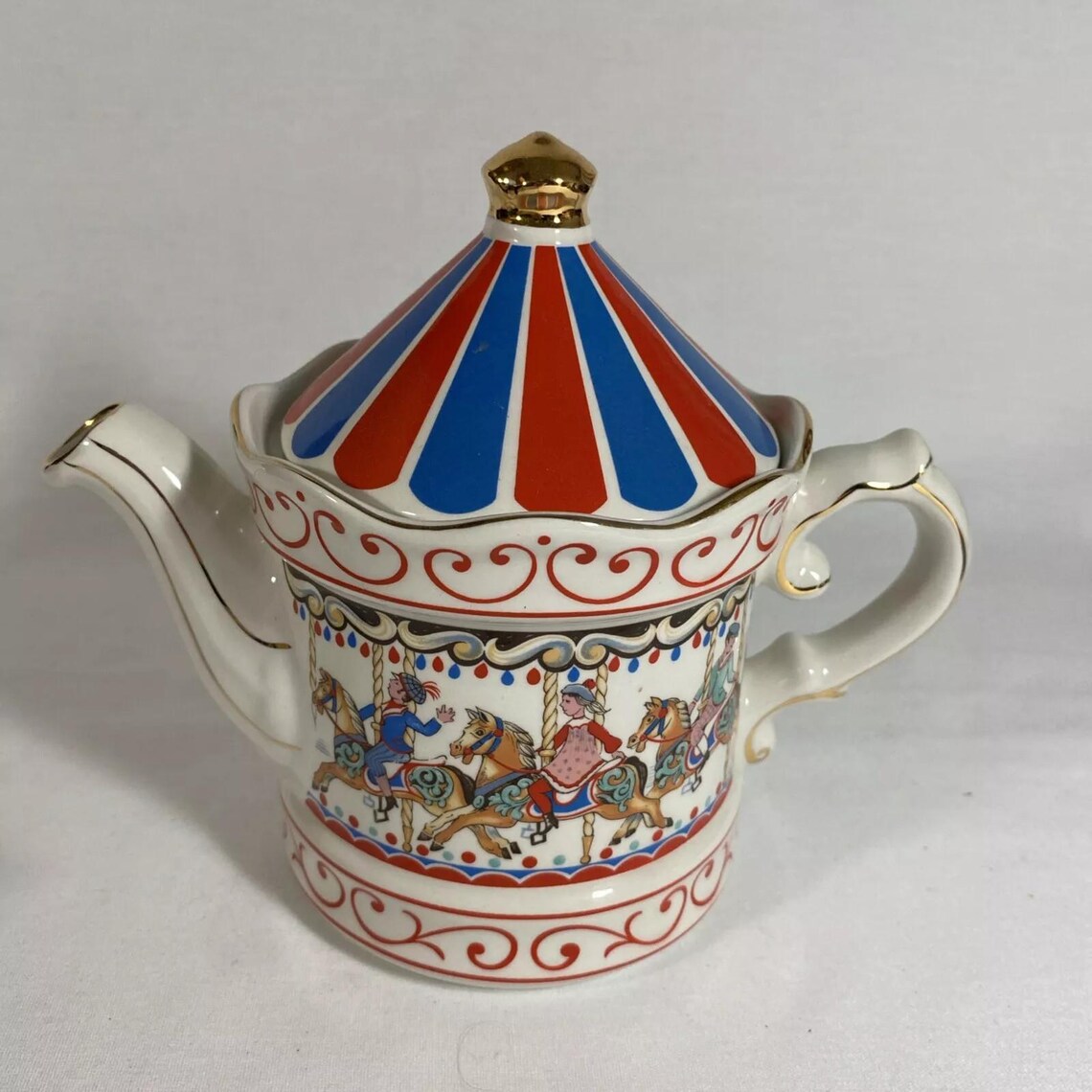 Vintage Sadler Edwardian Entertainments Carousel Horses Teapot #2005895 ...