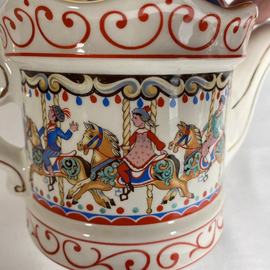 Vintage Sadler Edwardian Entertainments Carousel Horses Teapot #2005895 ...