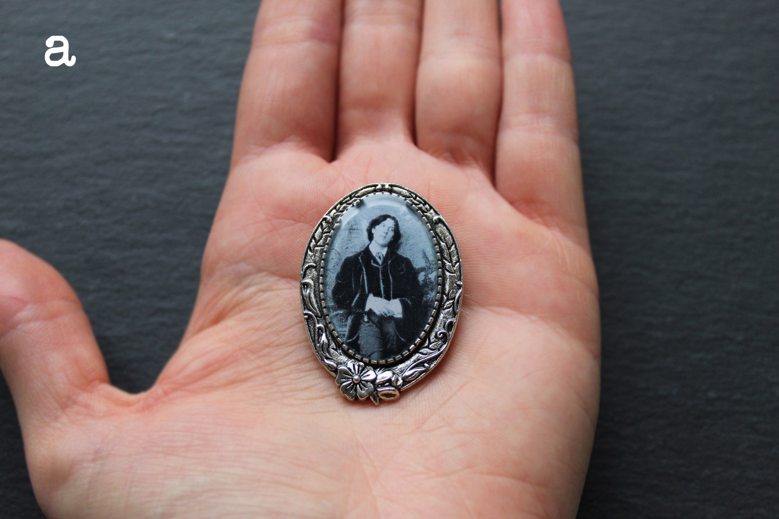 Oscar Wilde Brooches Big Oscar Wilde Portrait Cameo Pin | Etsy