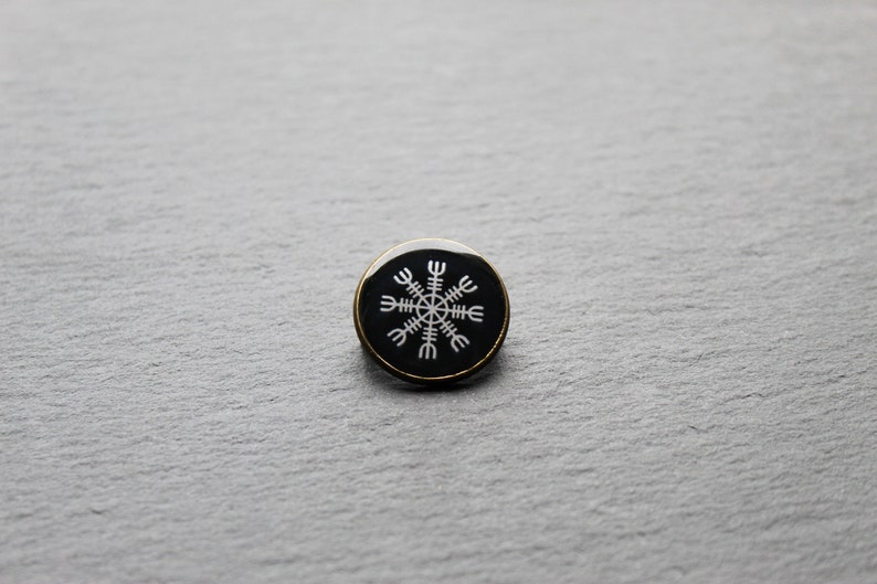 Aegishjalmur Sigil Brooch Icelandic Magical Stave Viking - Etsy
