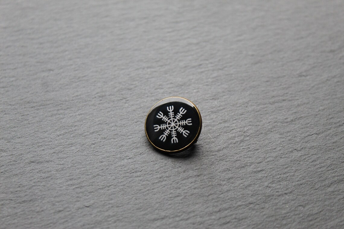 Aegishjalmur Sigil Brooch Icelandic Magical Stave Viking - Etsy