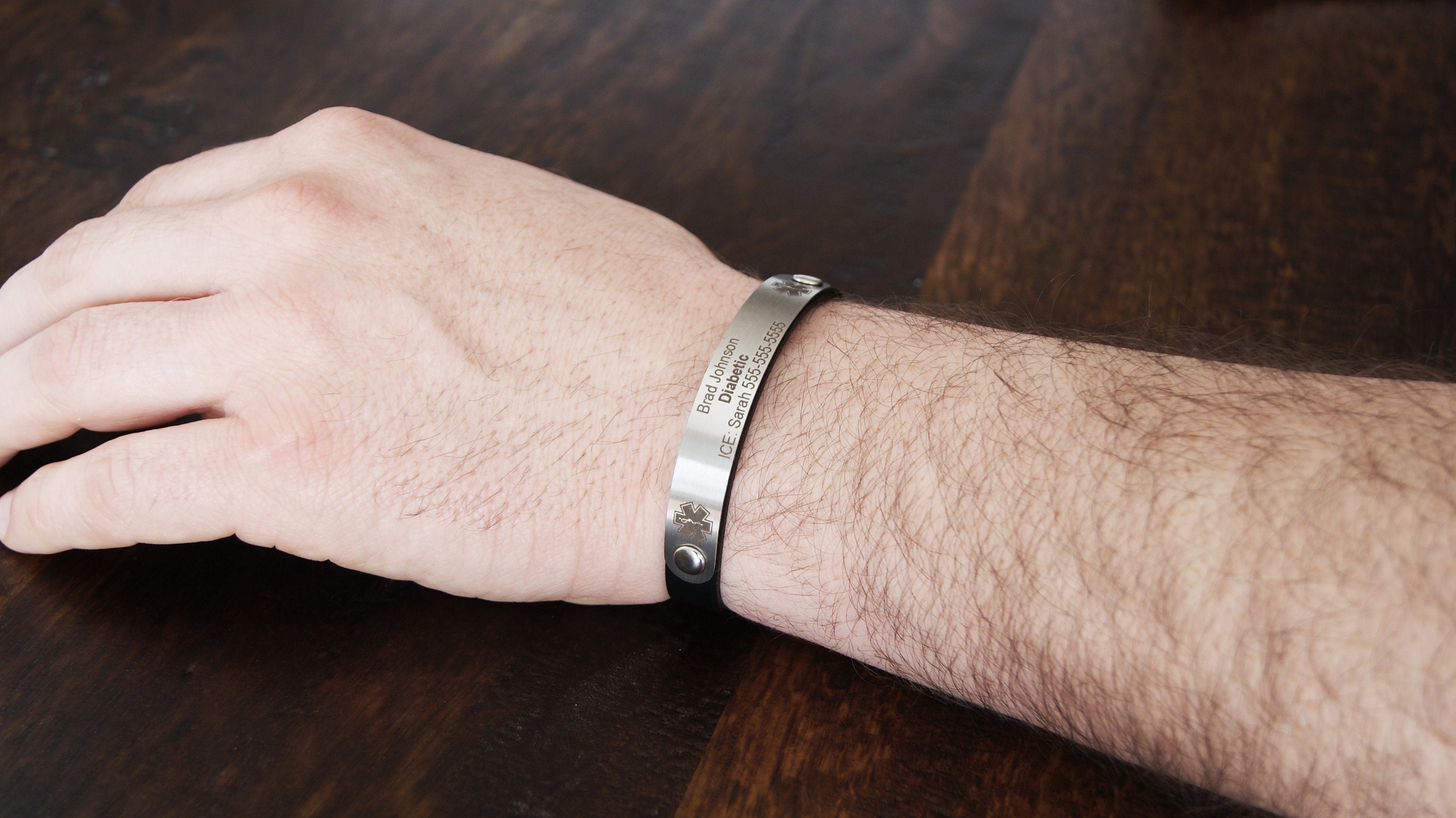 Running ID Bracelet Medical ID Bracelet Personalized Engraving - Etsy ...