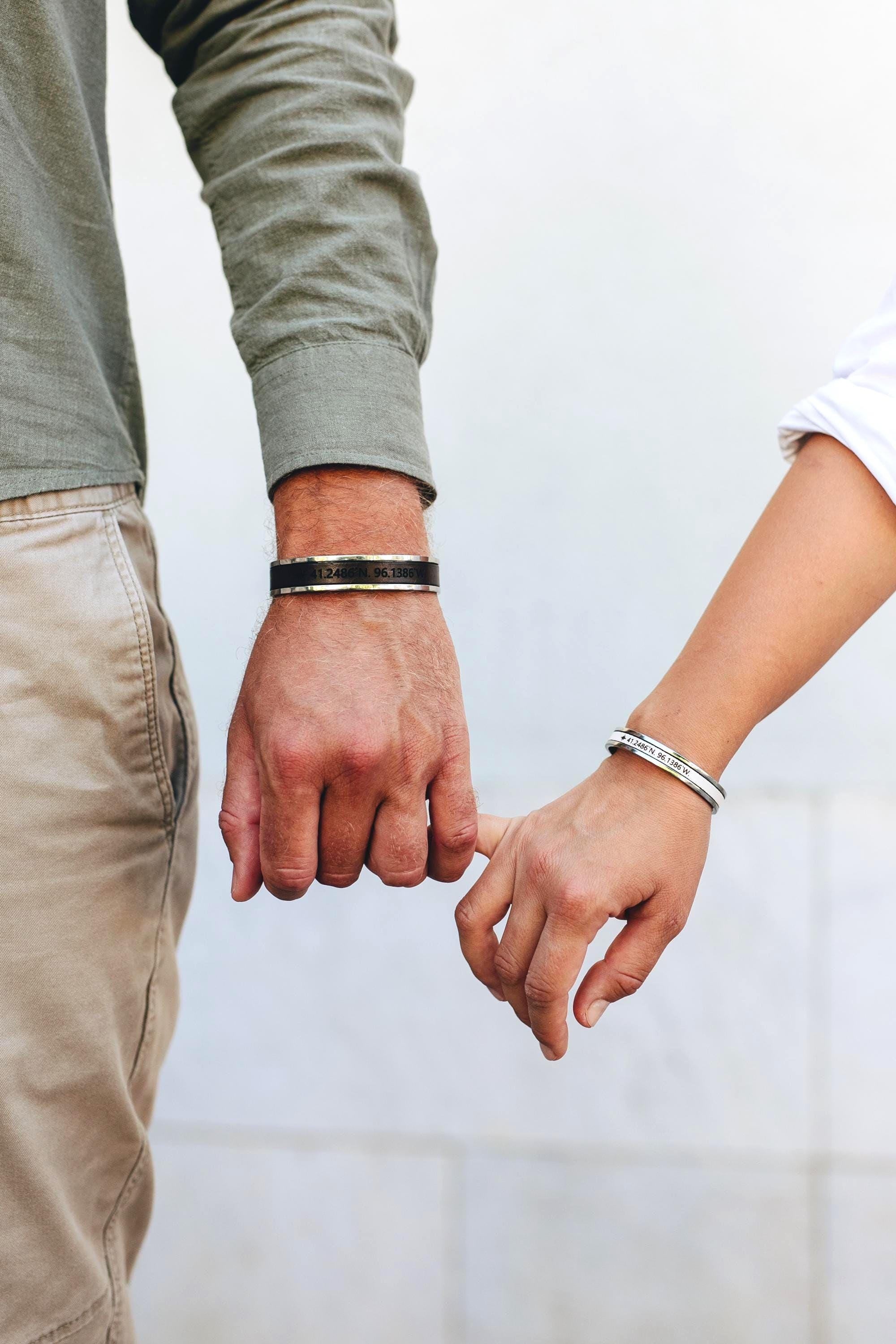 Couples Bracelet, Unique Wedding Gifts for Couple, Personalized ...