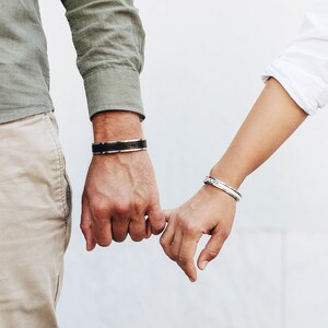 Couples Bracelet Set Anniversary Gift for Couple Personalized Wedding ...