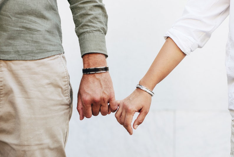 Couples Bracelet Set Anniversary Gift for Couple Personalized - Etsy