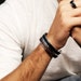 Mens Cuff Bracelet Husband Gift Custom Mens Leather Bracelet ...