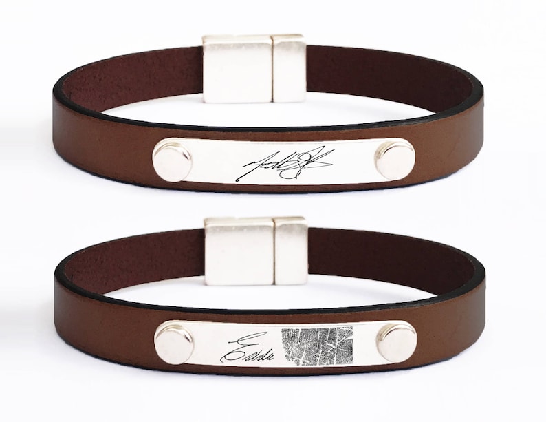 Custom Handwriting Bracelet Signature Fingerprint Bracelet - Etsy