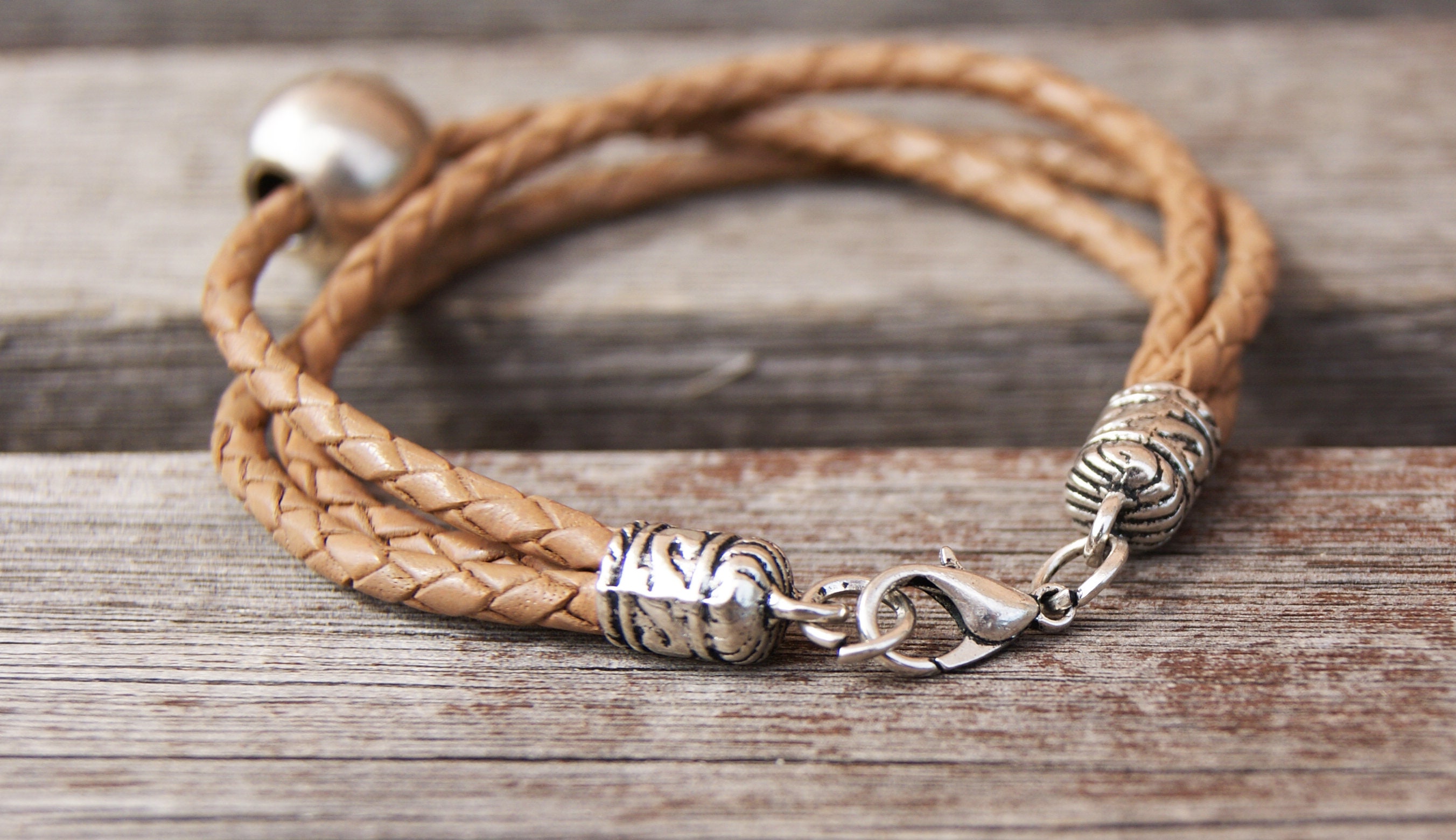 Leather Bracelet For Women Gift For Her Braided Leather | Etsy