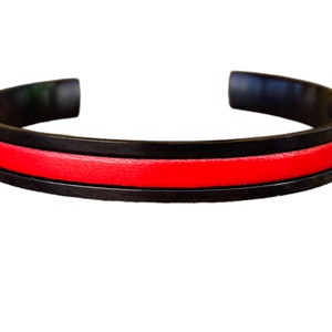 Firefighter Gift for Him, Personalized Thin Red Line Bracelet, Fireman ...