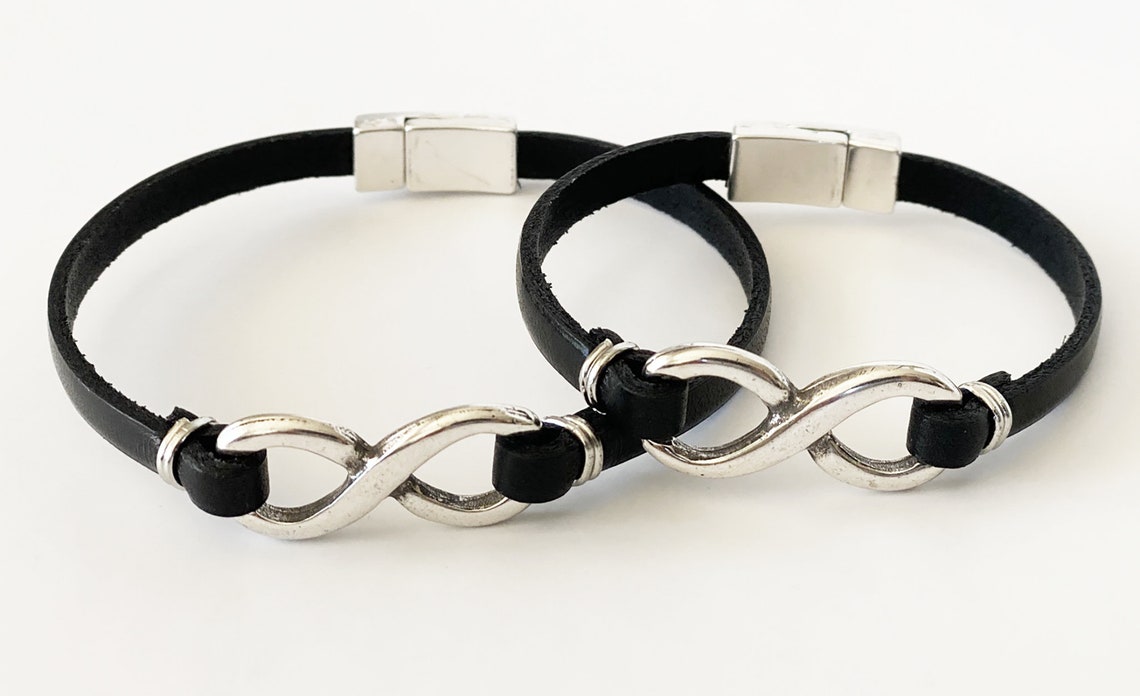 Couple Bracelets Infinity Symbol Couples Gift Personalized | Etsy