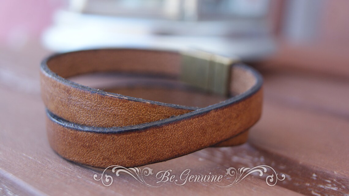 Double Wrap Leather Bracelet for Women or Men Gift for Her - Etsy