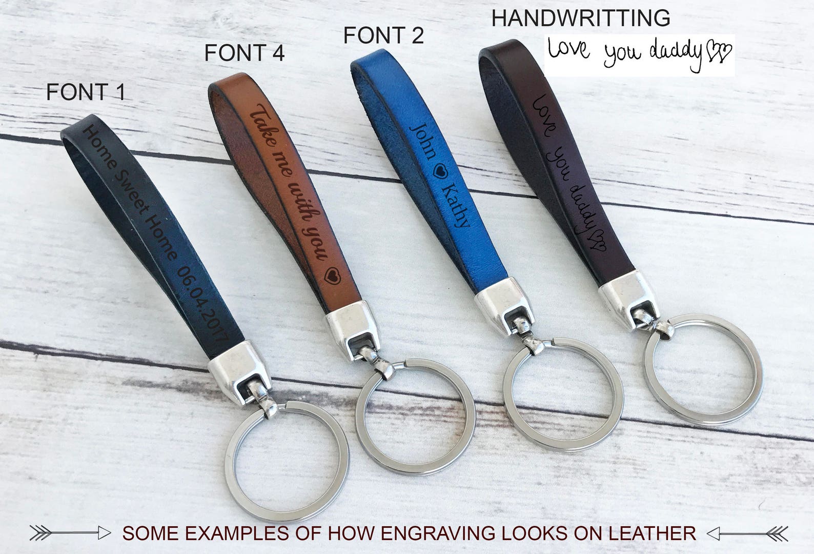 Personalized Keychain for Men Custom Leather Key chain | Etsy