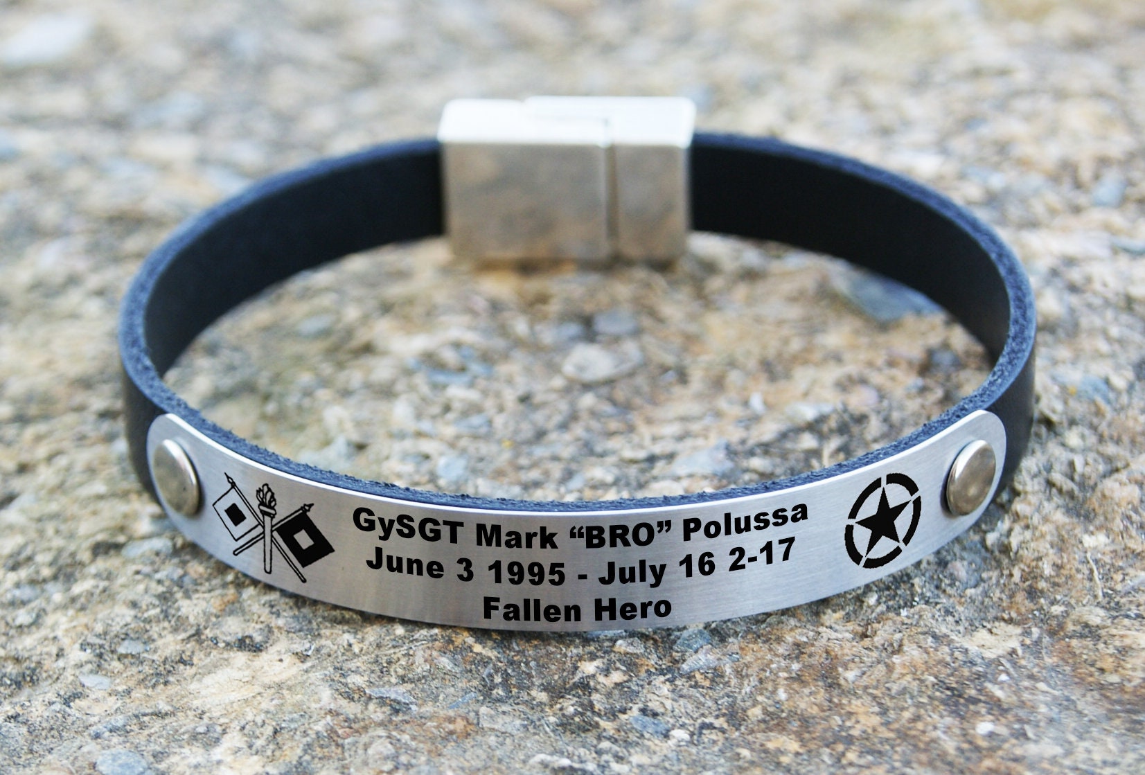 Military Memorial Bracelet Fallen Hero KIA in Memory of Loss of a Loved ...