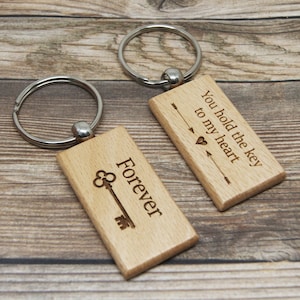 Couples Keychain Set Custom Matching Couples Keychains Anniversary Gift ...