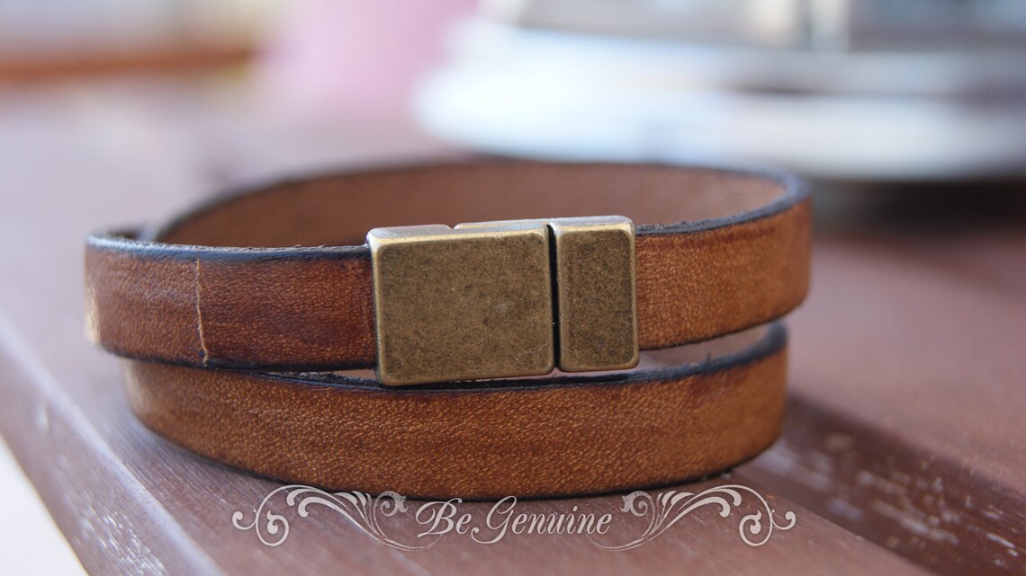 Double Wrap Leather Bracelet for Women or Men Gift for Her - Etsy